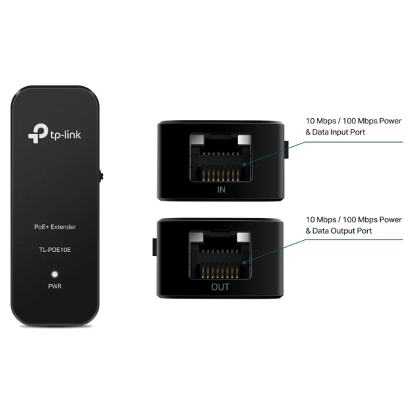 Extensor PoE+ Fast Ethernet 250m (10 Mbps) TP-LINK TL-POE10E - Automa ...